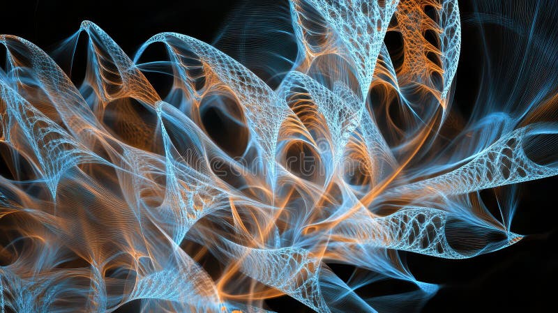 Abstract Art with Intricate Light Patterns Stock Photo - Image of curve ...