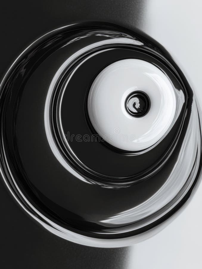 Abstract Art of Kinetic Circular Forms with Reflections and Light Stock ...