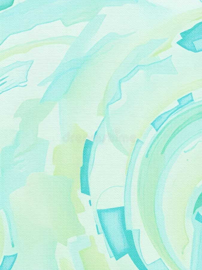 Abstract Art with Light Blue and Green Tones Stock Illustration ...