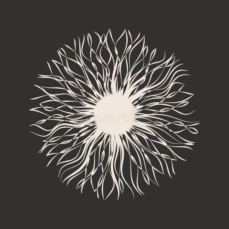 Abstract Art Lines Design. Geometric Circle Concept Like Flash or ...