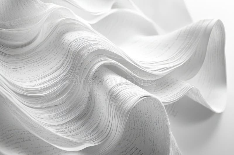 Abstract Art Made from Folded Sheets of Paper with Handwriting Stock ...