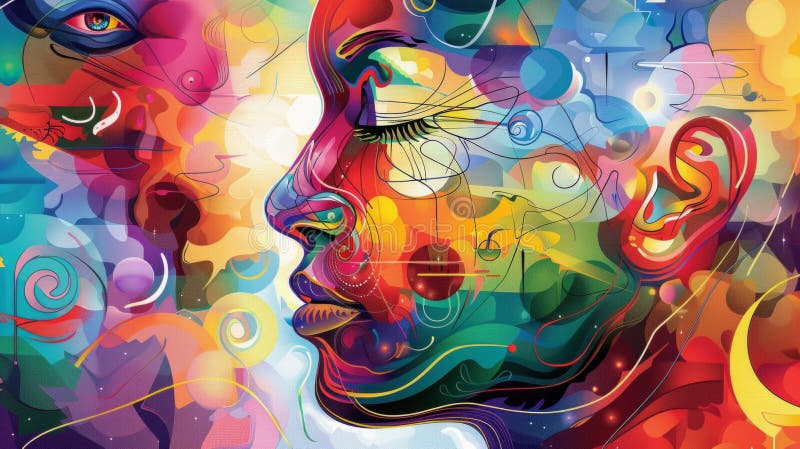 Abstract Art of Mind S Eye in Creative Visualization Stock Image - Image of visualization ...