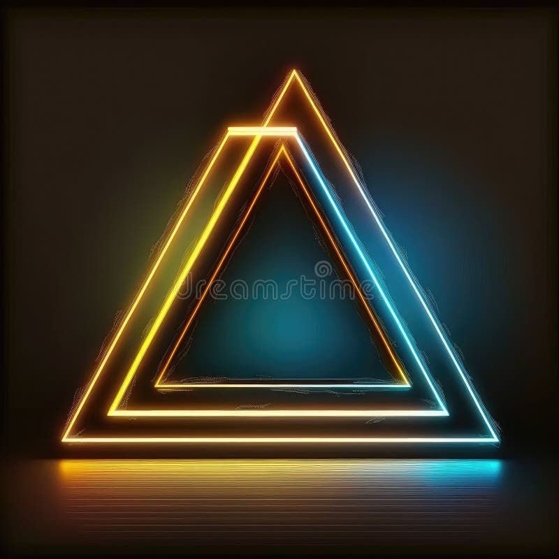 Triangle Frame Autumn Leave Watercolor Painted Isolated on White ...