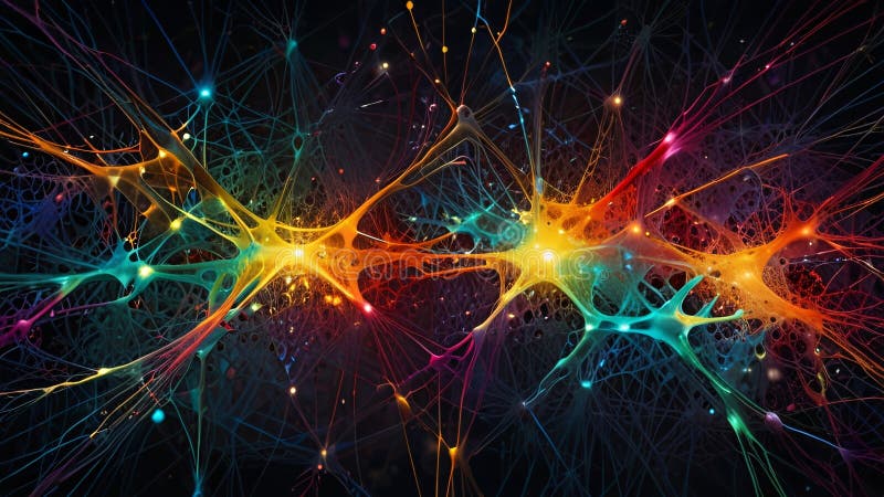 Intricate Web Of Neural Networks Abstract Image Featuring Nodes And Synaptic Patterns Ai