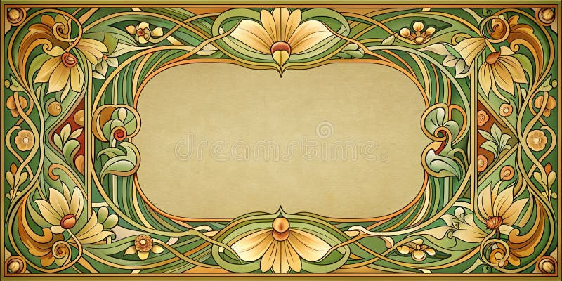 Abstract Art Nouveau Influence AI-Created Content Stock Illustration ... Abstract Art Nouveau Influence AI-Created Content Stock Illustration ...
