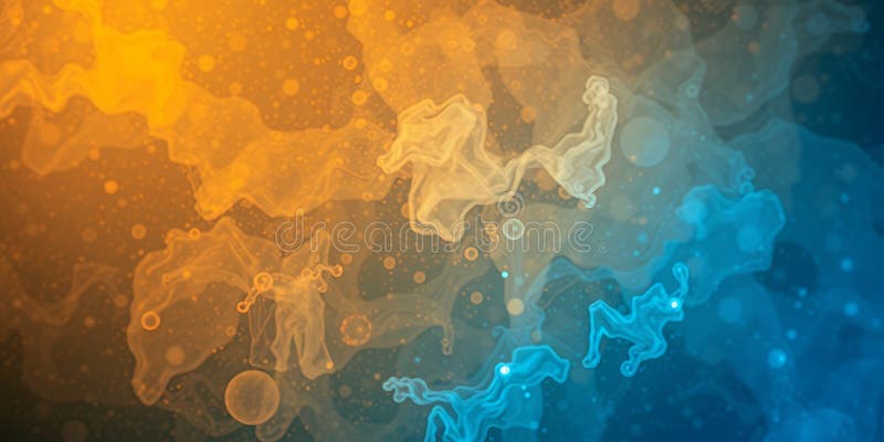 Abstract Art with Orange Blue and White Colors Stock Illustration ...
