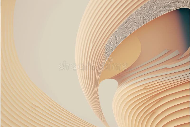 Abstract Art Of Overlapped Curve Line In Pastel Color Pattern Stock Illustration Illustration