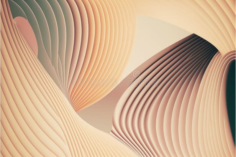 Abstract Art Of Overlapped Curve Line In Pastel Color Pattern Stock Illustration Illustration