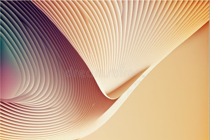 Abstract Art Of Overlapped Curve Line In Pastel Color Pattern Stock Illustration Illustration