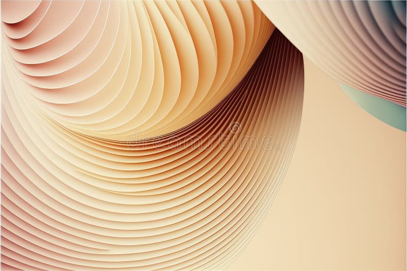 Abstract Art Of Overlapped Curve Line In Pastel Color Pattern Stock Illustration Illustration
