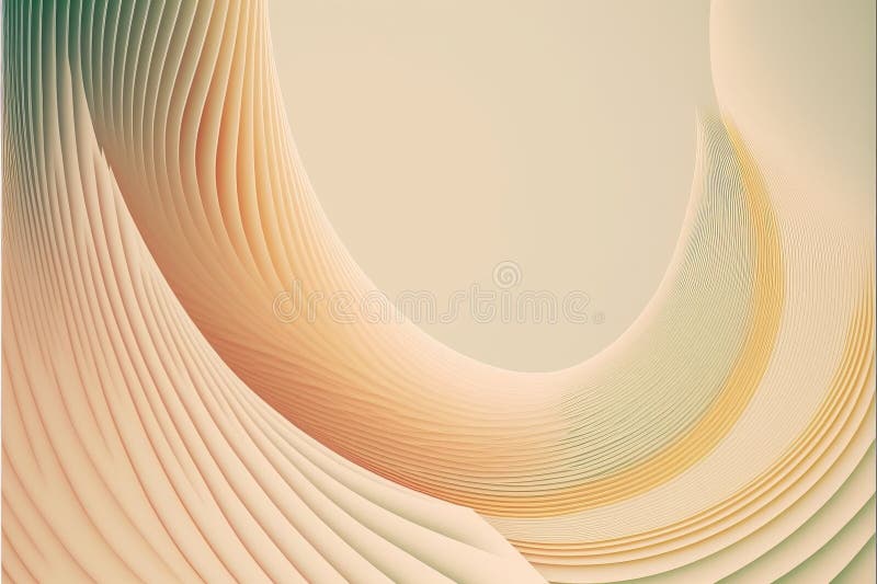 Abstract Art Of Overlapped Curve Line In Pastel Color Pattern Stock Illustration Illustration