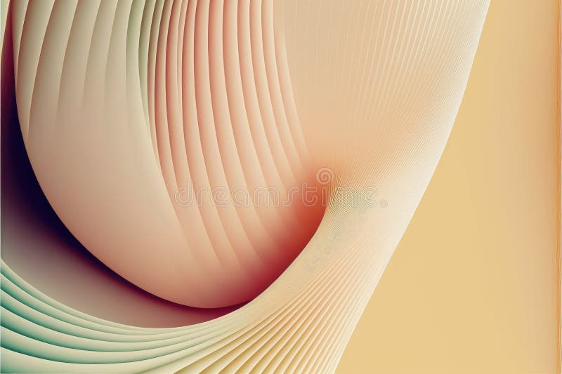 Abstract Art Of Overlapped Curve Line In Pastel Color Pattern Stock Illustration Illustration