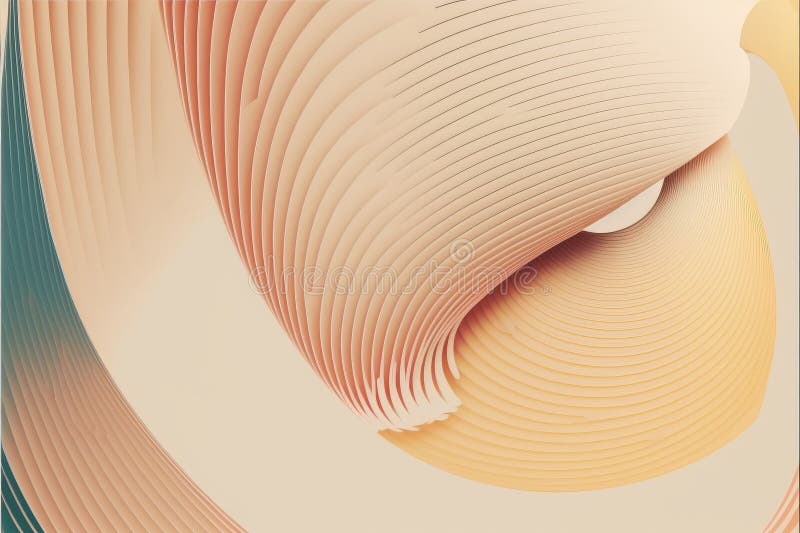 Abstract Art Of Overlapped Curve Line In Pastel Color Pattern Stock Illustration Illustration