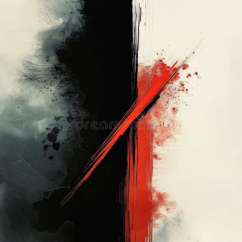 Painting Done with Dark and Warm Colors Stock Illustration ...