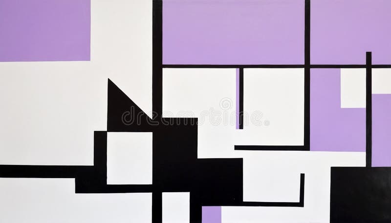 Abstract Art Painting in the Style of Postmodernism Stock Illustration ...