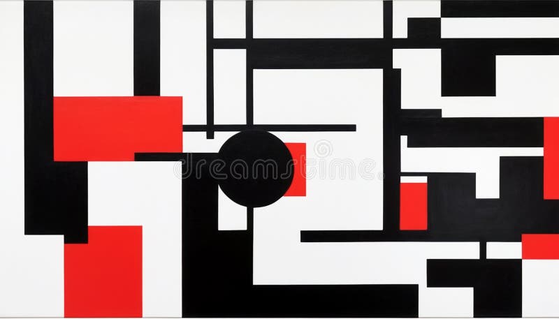 Abstract Art Painting in the Style of Postmodernism Stock Illustration ...
