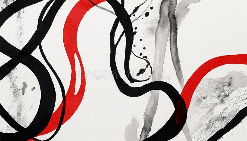 Abstract Art Painting in the Style of Postmodernism Stock Illustration ...