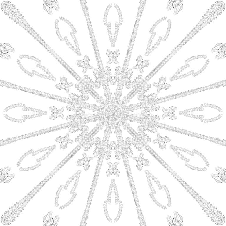 Abstract Art with a Pattern of Interwoven Ropes that are Arranged in a ...