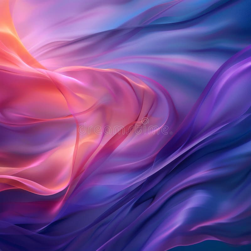 Abstract Art Piece with Dancing Colors and Waves Stock Illustration ...