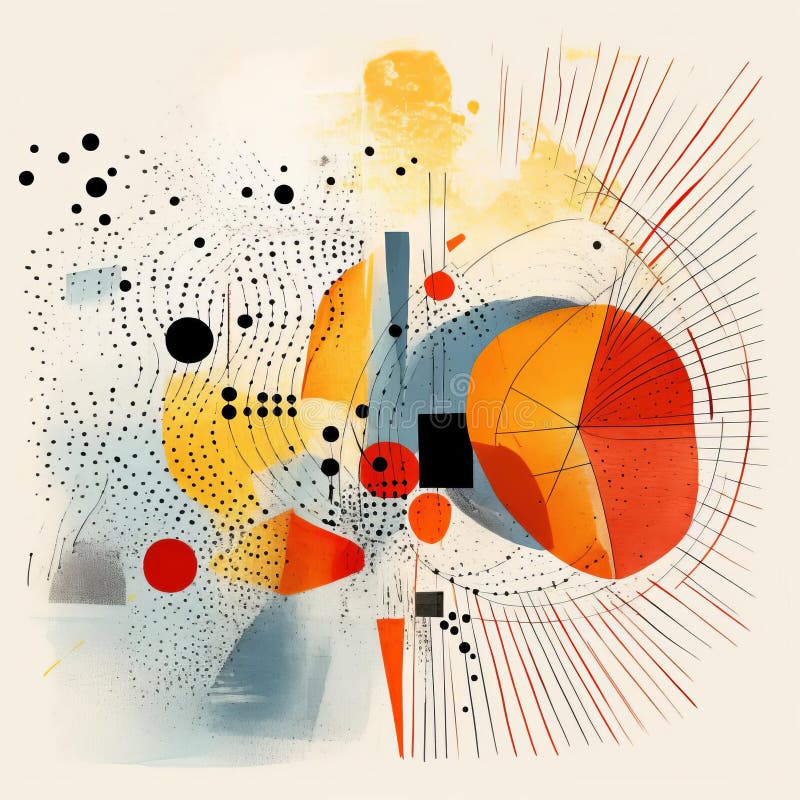 Abstract Happenings: Random Pencil Doodle Lines on White Background ...