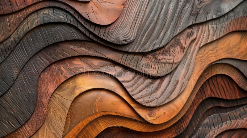 An Abstract Art Piece Featuring Layers of Different Wood Grain Textures ...