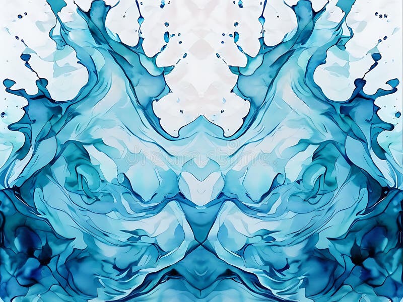 Abstract Blue Ink Splash stock illustration. Illustration of color ...