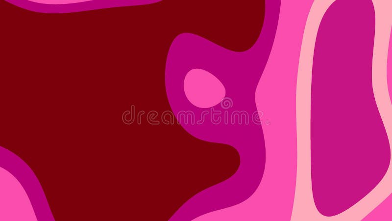 Abstract Art with Pink and Maroon Wavy Shapes Stock Illustration ...
