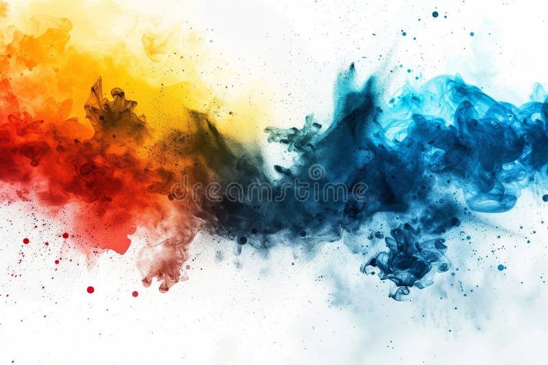 Abstract Art a Play of Colors and Contrast Stock Illustration ...