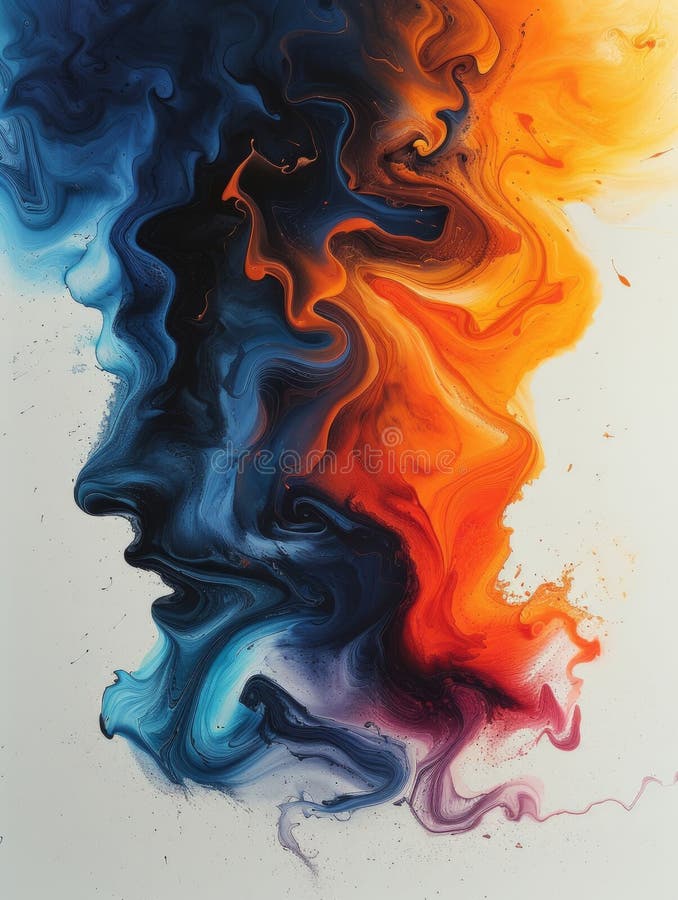 Abstract Art Portraying Inspiration and Creativity Generative AI Stock ...