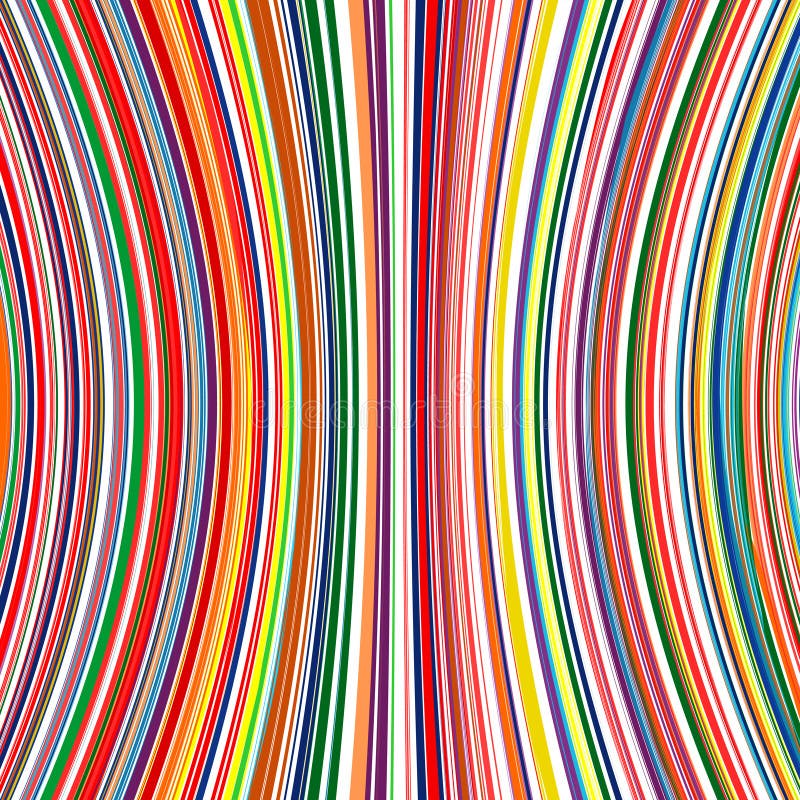 Abstract Art Rainbow Curved Lines Color Background Stock Vector ...