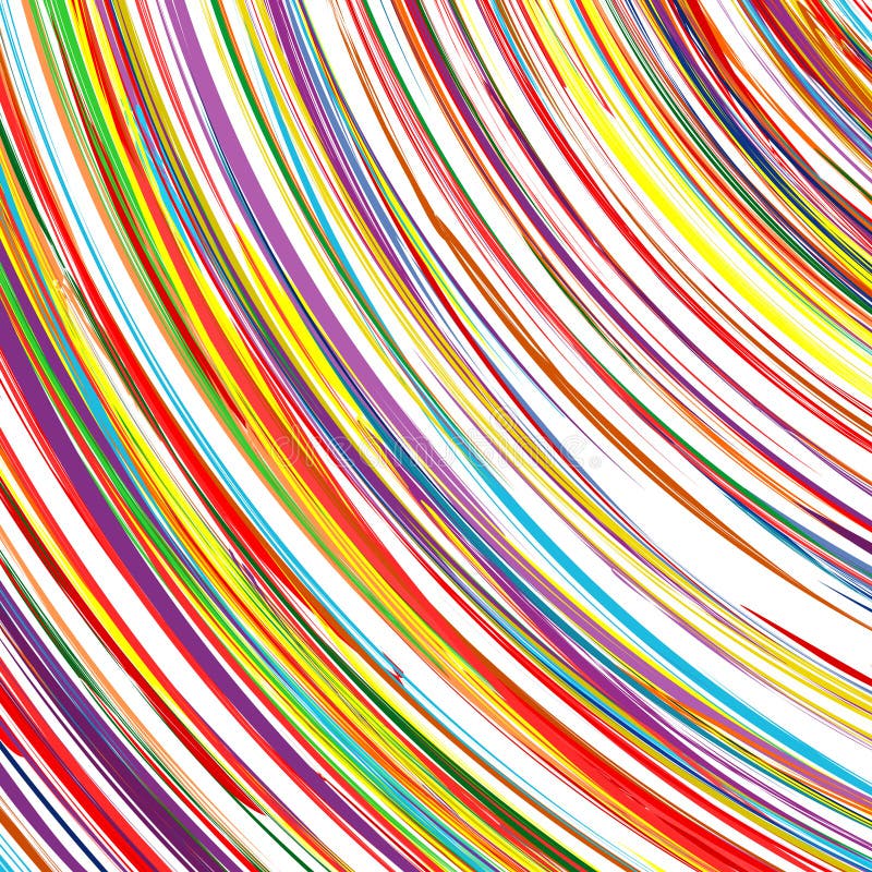 Abstract Art Rainbow Curved Lines Colorful Background Stock Vector ...