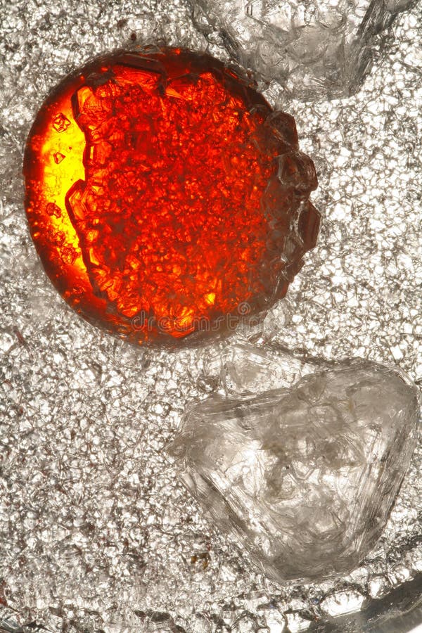 Abstract Art Red Orange Glass Stock Image - Image of small, glass: 4543805