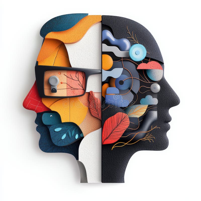 Abstract Art Representing Duality of Thought and Perception through ...