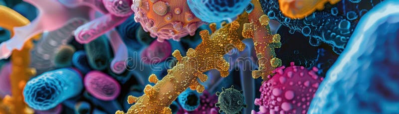 Abstract Art Representing the Intricate Human Microbiome Stock ...