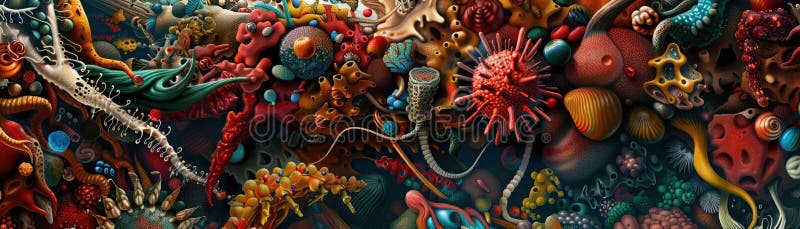 Abstract Art Representing the Intricate Human Microbiome Stock ...