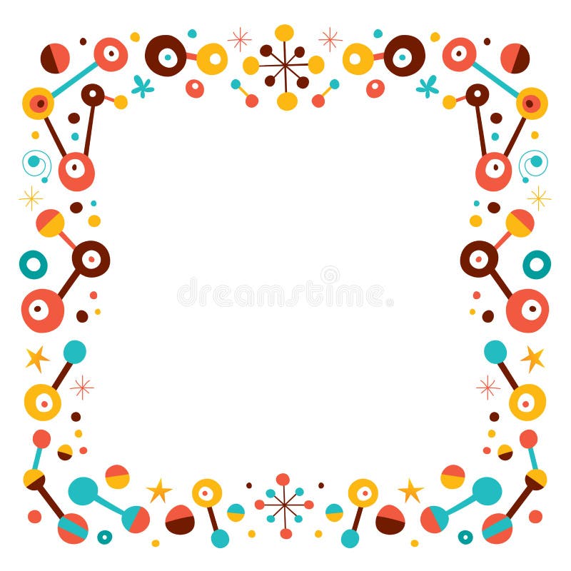 Abstract Art Retro Border Design Elements Stock Vector - Illustration ...