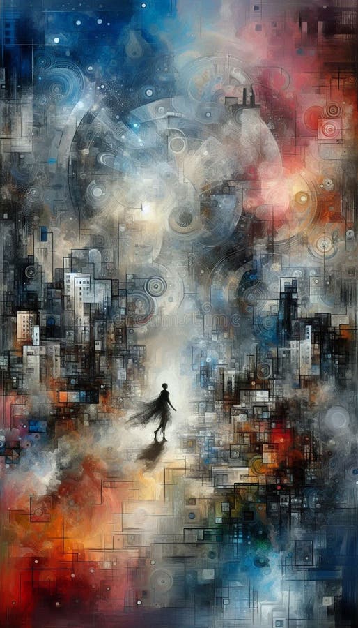 Abstract City Shapes and Forms Artistic Poster Background Original Work ...