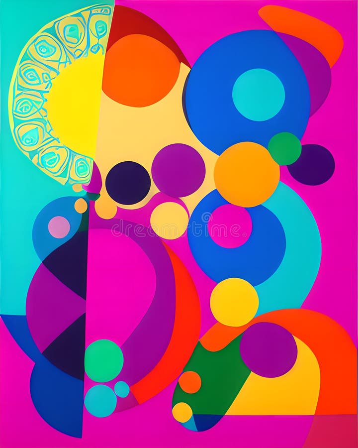 Colourful Abstract Art stock illustration. Illustration of colours ...