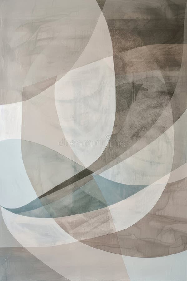 Abstract Art with Soft Curves and Pastel Tones, Creating Smooth and ...