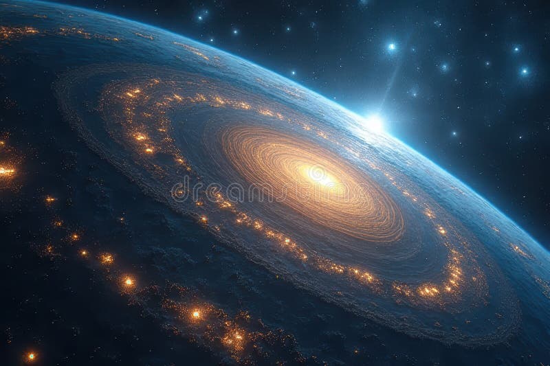 Continuum Exploration - Abstract Art in Space Time Stock Illustration ...