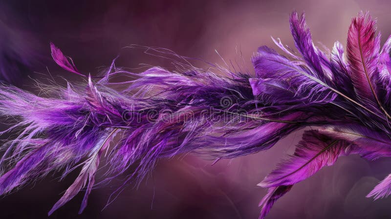 Abstract Art Studio Dynamic Purple Strands Slice through Layers of ...