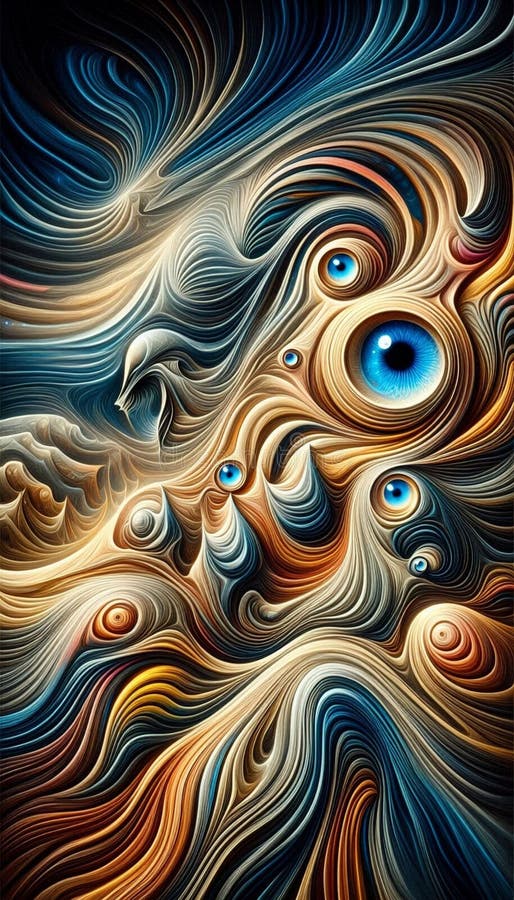 Abstract Art with Surreal Forms, Shapes, Dreams Fluid Matter Original ...