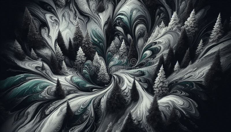 Abstract Surreal Nature Art with Quirky Forms, Shapes, Dreams Fluid ...