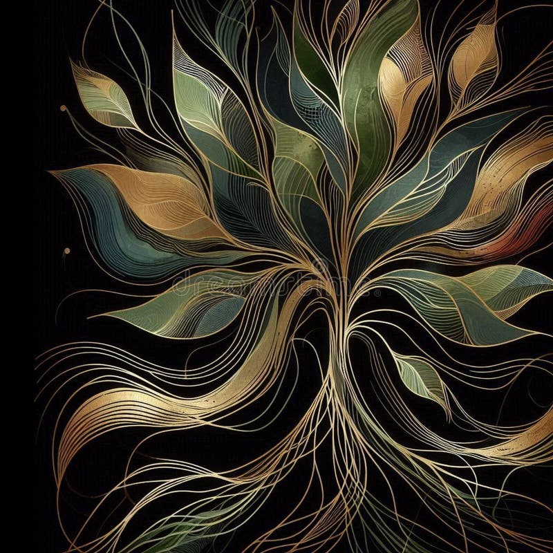 Abstract Surreal Nature Art with Quirky Forms, Shapes, Dreams Fluid ...