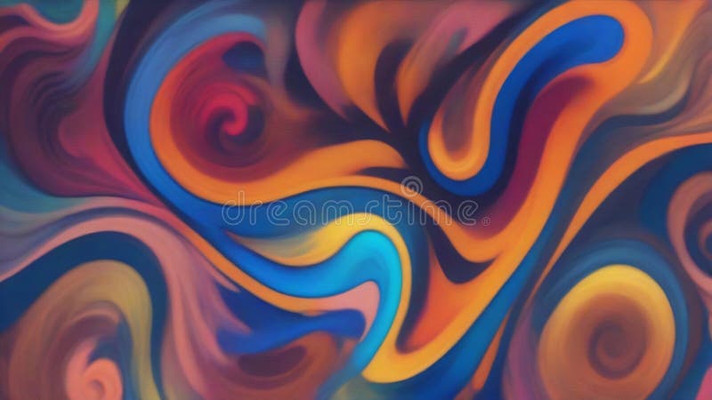 Abstract Art with Swirling Colors and Textures Stock Illustration ...