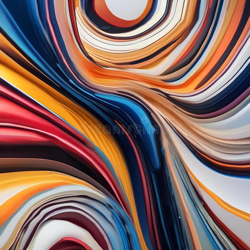 Abstract Art with Swirling Patterns and Bold Strokes in Vibrant Colors ...