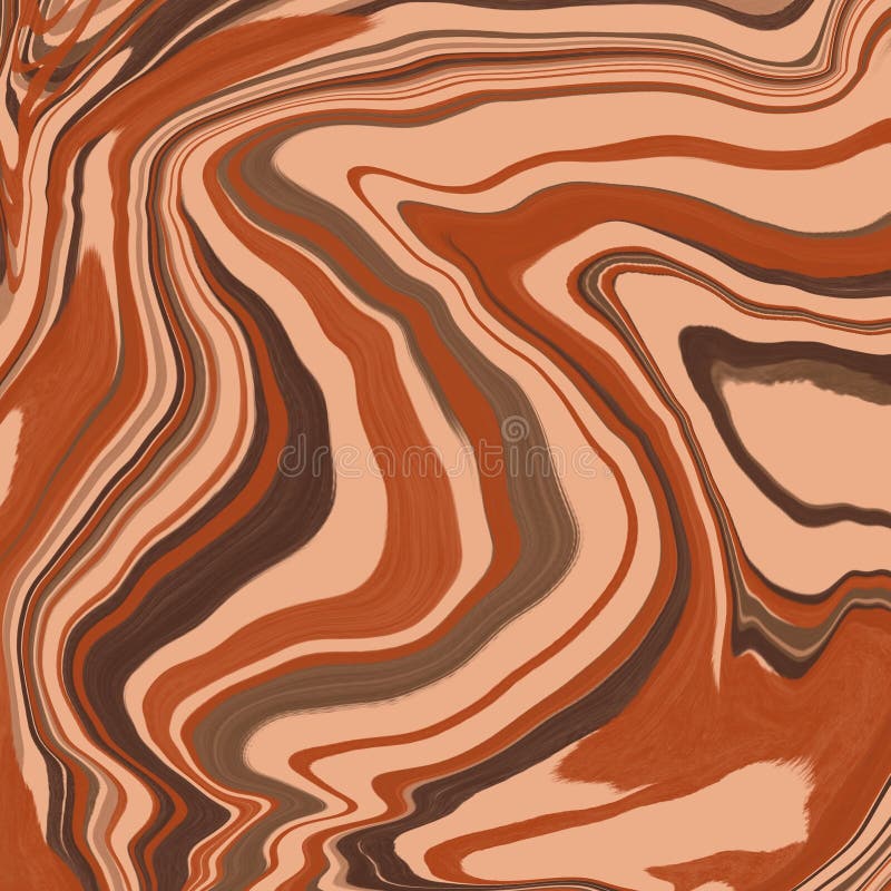 Abstract Art with Swirling, Wavy Patterns in Shades of Brown and Tan ...