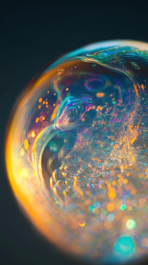 Abstract Art, a Symphony of Colors and Light in a Soap Bubble Stock ...