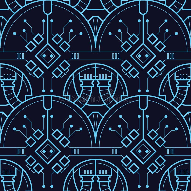 Abstract Techno Line Pattern High Tech Style Stock Vector ...