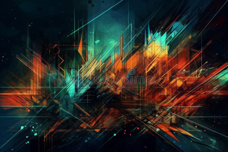 Abstract Art Technology Concept Stock Illustration - Illustration of ...